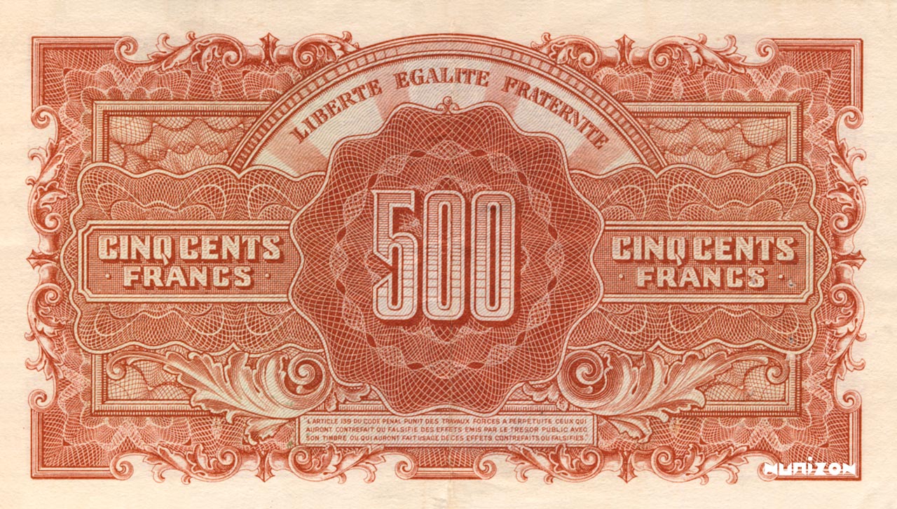 500 francs Marianne Type 1945 - The banknote Numizon catalog