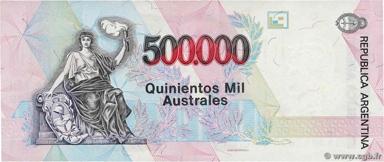 Argentina 500000 australes | Argentina - The banknote Numizon catalog