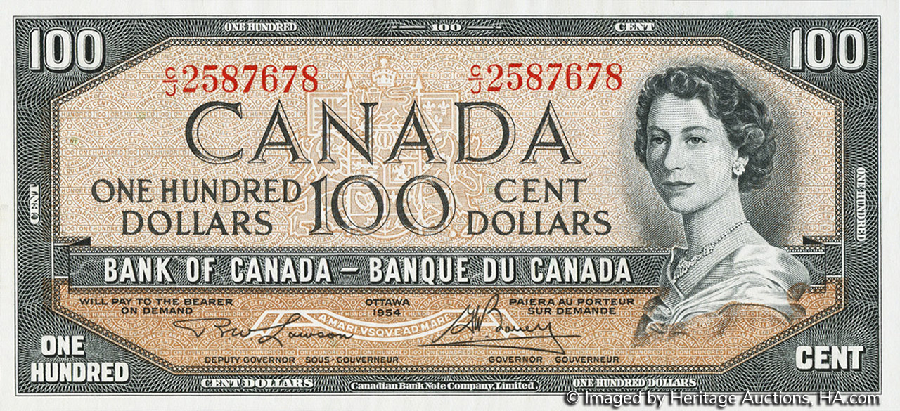 100 Dollars Type 1954 Modified Canada The Banknote Numizon Catalog 100-dollars-type-1954-modified-canada-the-banknote-numizon-catalog