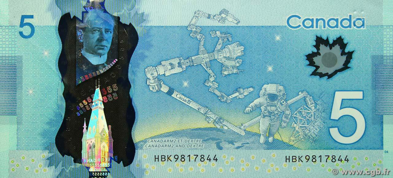 5 Dollars Type 2013 | Canada - The banknote Numizon catalog