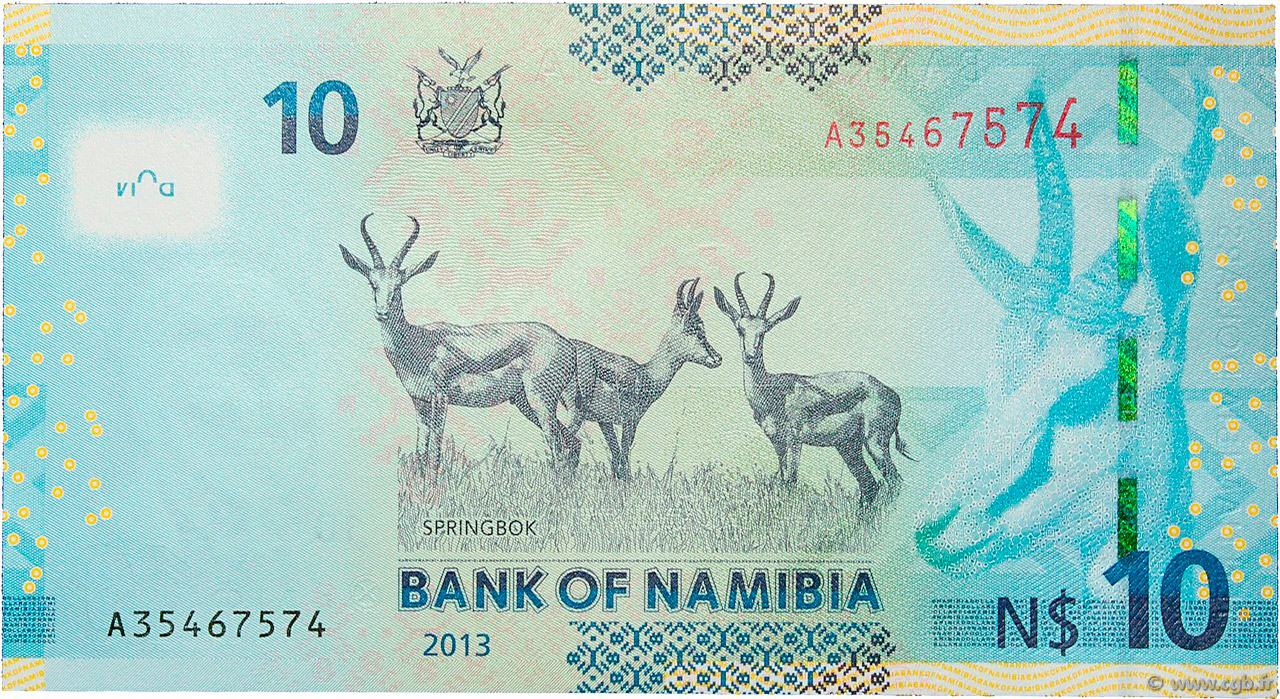 Namibia 10 dollars Type 2013 | Namibia - The banknote Numizon catalog