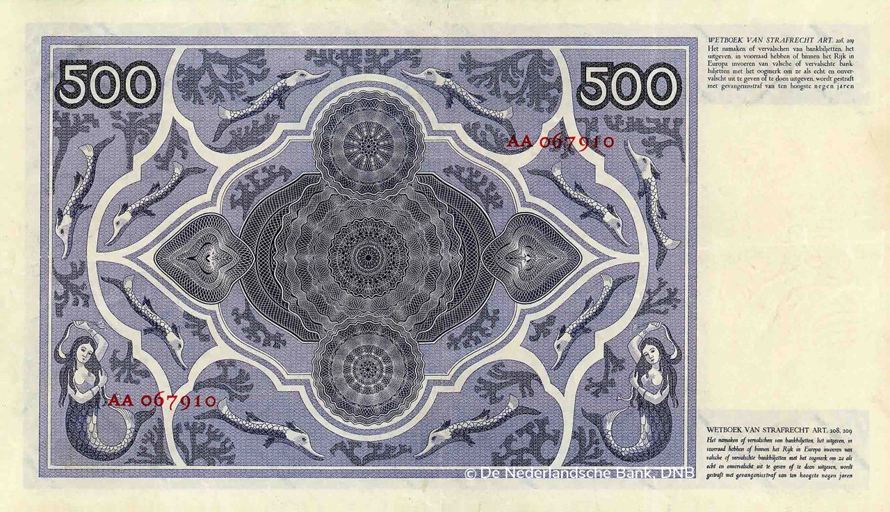 500 gulden Type 1930 Stadhouder Willem III | Netherlands - The banknote ...