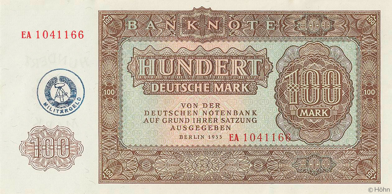 100 deutsche mark Type 1980 République Démocratique d'Allemagne ...