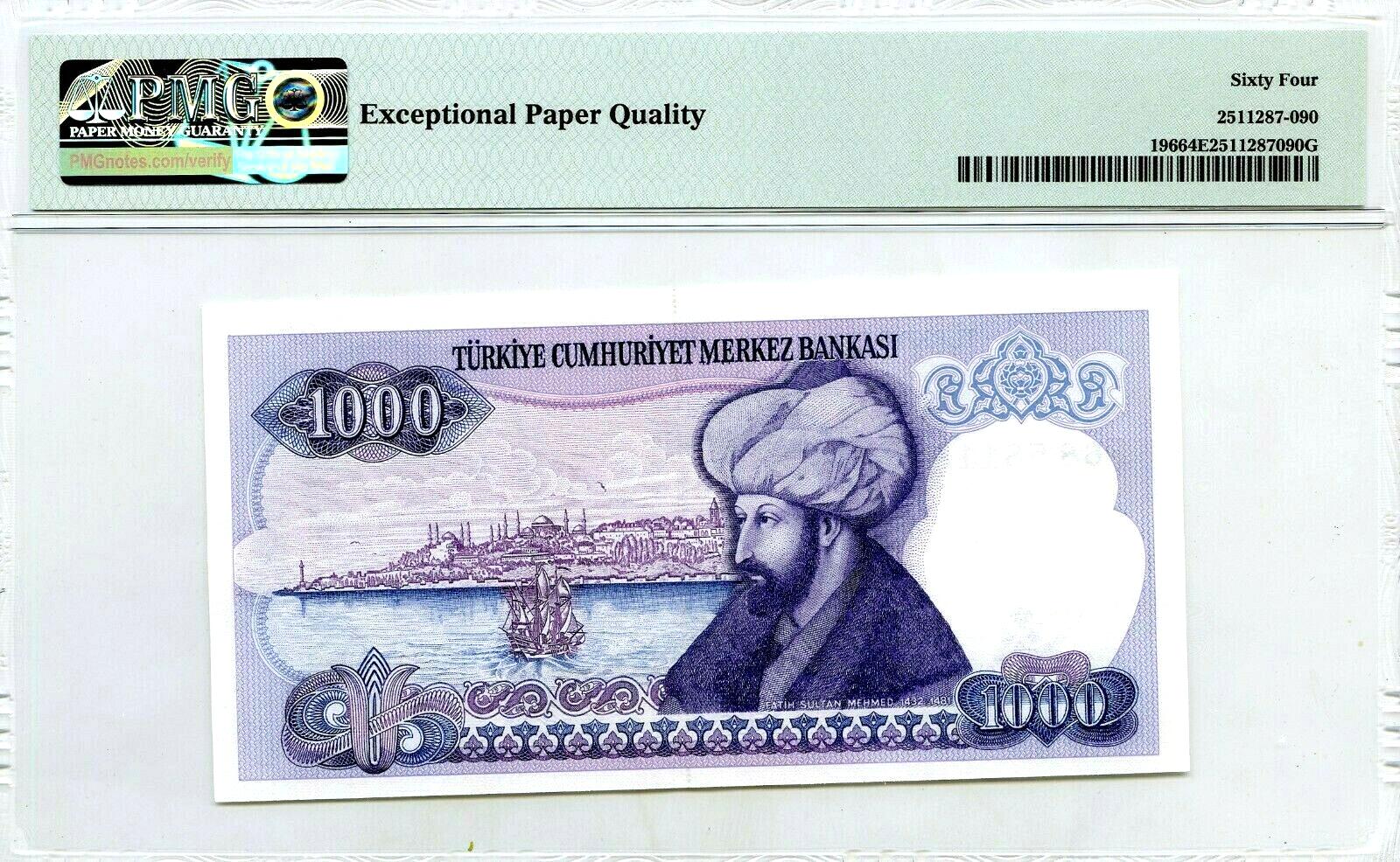 Turkey 1000 turk lirasi type 1970 | Turkey - The banknote Numizon catalog