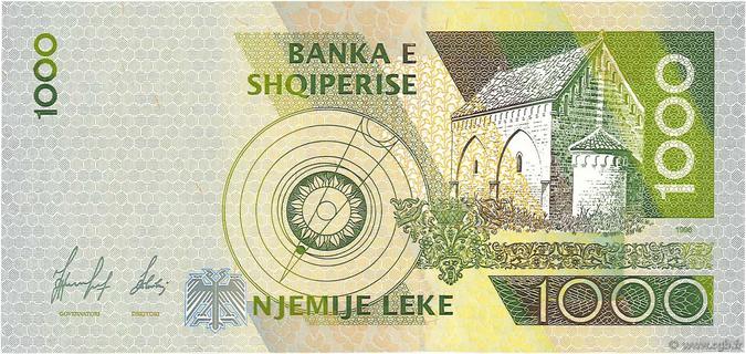 Albania 1,000 leke type 1996 | Albania - The banknote Numizon catalog