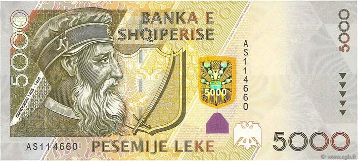 Albania 5,000 leke type 2001 | Albania - The banknote Numizon catalog