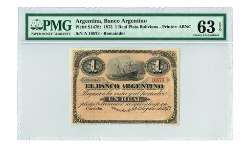 Argentina 1 Real Plata Boliviana type 1873 | Argentina - The banknote ...