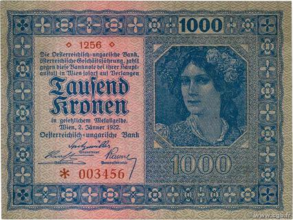 Austria's banknotes - The banknote Numizon catalog