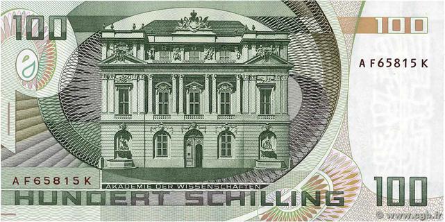 Austria 100 schilling type 1984 | Austria - The banknote Numizon catalog