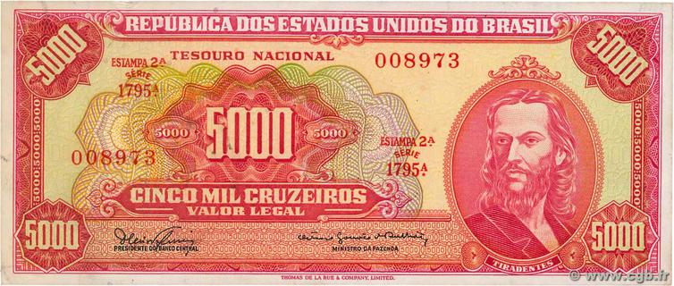 Brazil 5000 cruzeiros | Brazil - The banknote Numizon catalog