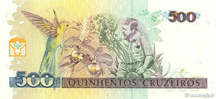 Brazil 500 cruzeiros | Brazil - The banknote Numizon catalog