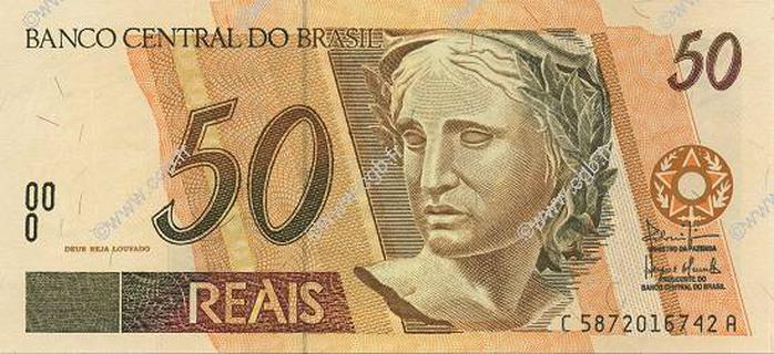 Brazil 50 reals | Brazil - The banknote Numizon catalog