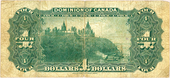 4 Dollars Type 1900 | Canada - The banknote Numizon catalog