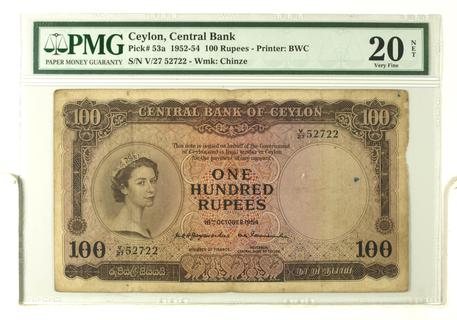Ceylon's banknotes - The banknote Numizon catalog