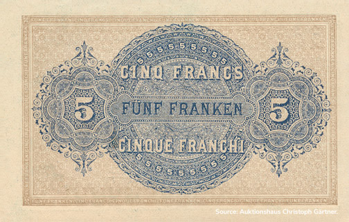 Banknotes of the Switzerland - The banknote Numizon catalog