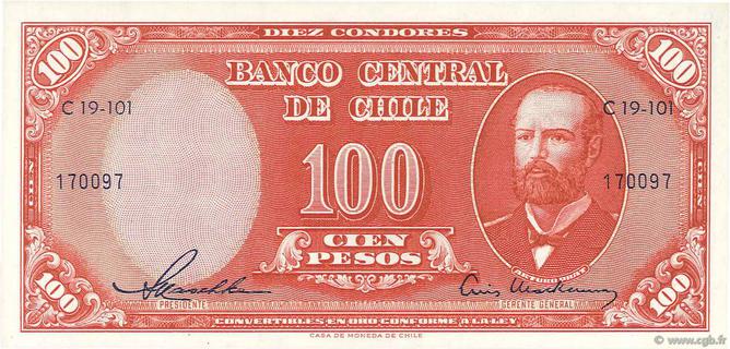 Chile 100 pesos | Chile - The banknote Numizon catalog
