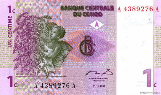 Congo's banknotes - The banknote Numizon catalog