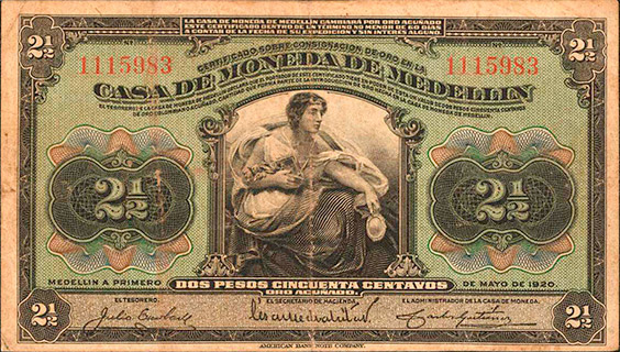 Colombia's banknotes - The banknote Numizon catalog