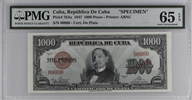 Cuba's banknotes - The banknote Numizon catalog