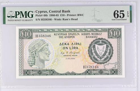 Cyprus's banknotes - The banknote Numizon catalog