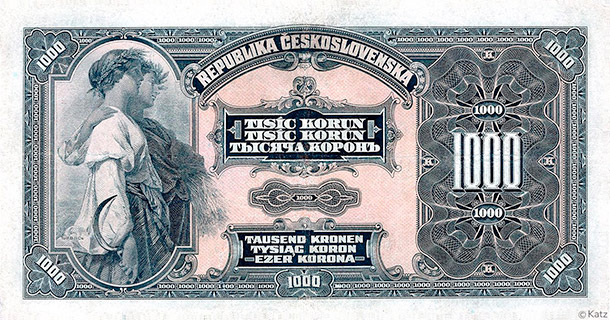 Czecoslovakia's banknotes - The banknote Numizon catalog