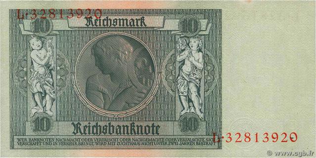 Germany 10 reichsmark type 1929 | Germany (1918-1933) - The banknote ...