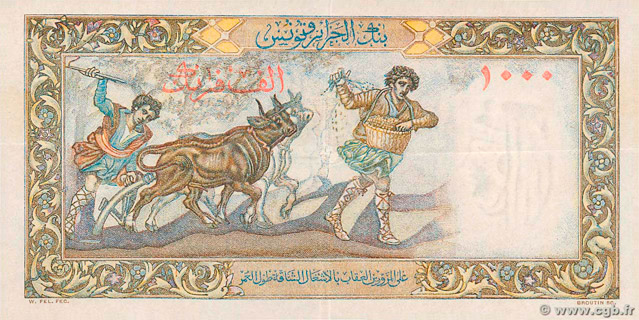 Algeria 1,000 francs Isis Type 1946 Modified "Isis" | Algeria - The ...