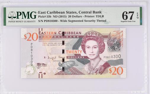 East Caribbean States's banknotes - The banknote Numizon catalog
