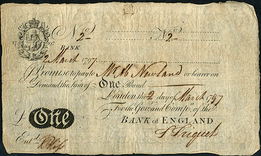 England's banknotes - The banknote Numizon catalog