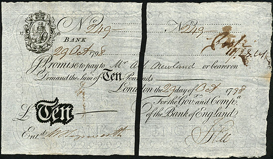 England's banknotes - The banknote Numizon catalog