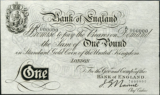 England's banknotes - The banknote Numizon catalog