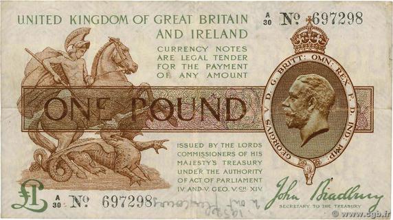 England 1 pound | England - The banknote Numizon catalog