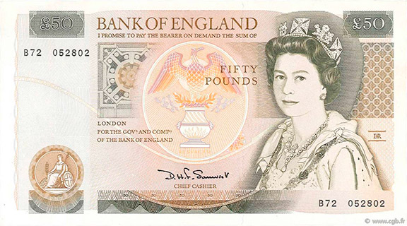 England 50 pounds type 1981 | England - The banknote Numizon catalog
