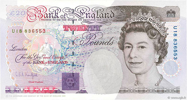 England 20 pounds type 1991 | England - The banknote Numizon catalog