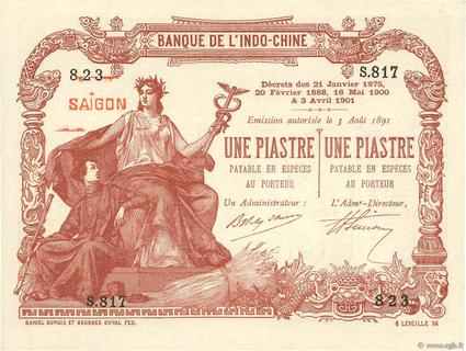French Indochina's banknotes - The banknote Numizon catalog