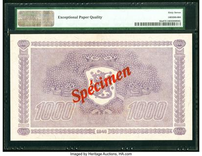 Finland's banknotes - The banknote Numizon catalog