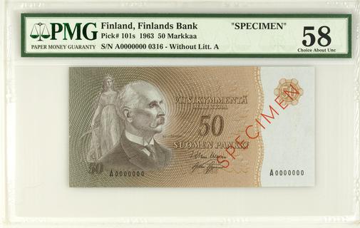 Finland's banknotes - The banknote Numizon catalog