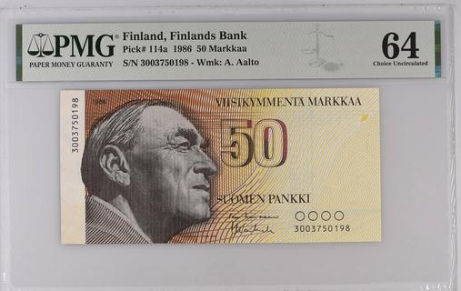 Finland 50 Markkaa type 1986 | Finland - The banknote Numizon catalog