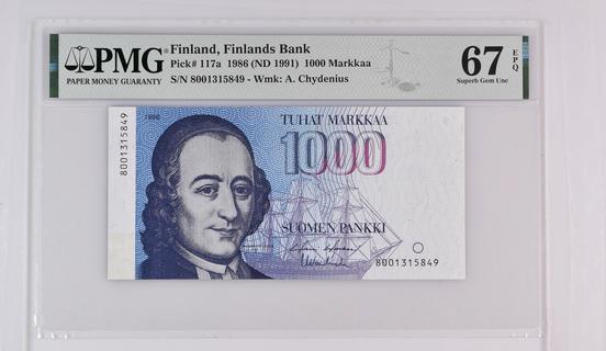 Finland 1000 Markkaa type 1986 | Finland - The banknote Numizon catalog