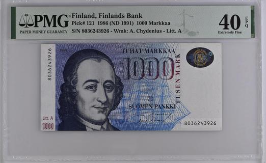 Finland 1000 Markka type 1986 | Finland - The banknote Numizon catalog