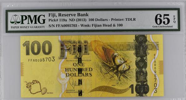 Fiji 100 Dollars type 2013 | Fiji - The banknote Numizon catalog