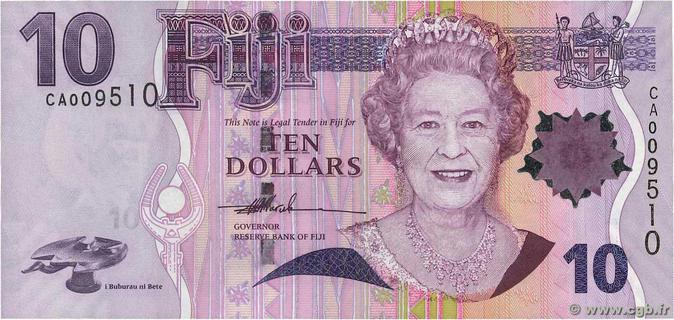 Fiji 10 dollars | Fiji - The banknote Numizon catalog