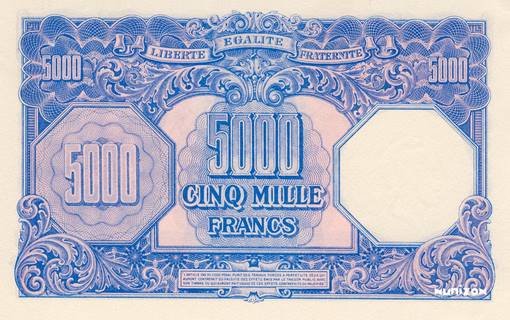 5,000 francs Marianne type 1945 | French Treasury - WW2 - The banknote ...