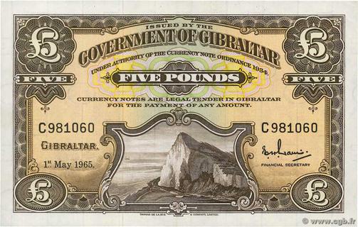 Gibraltar's banknotes - The banknote Numizon catalog