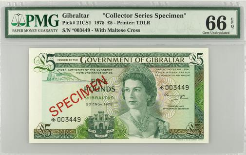 Gibraltar's banknotes - The banknote Numizon catalog