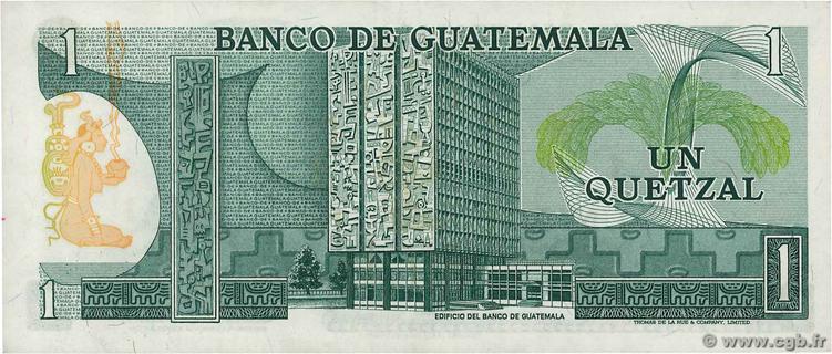 Guatemala 1 quetzal type 1972 | Guatemala - The banknote Numizon catalog