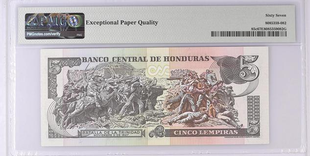 Honduras 5 Lempiras type 2000 | Honduras - The banknote Numizon catalog