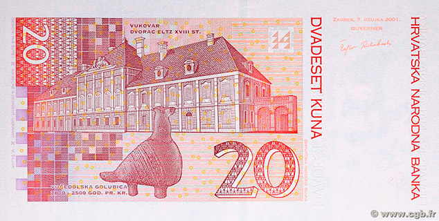Croatia 20 kuna Type 2001 | Croatia - The banknote Numizon catalog