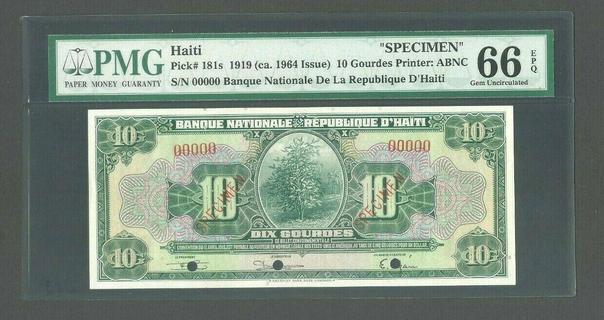 Haiti 10 Gourdes type 1919 | Haiti - The banknote Numizon catalog