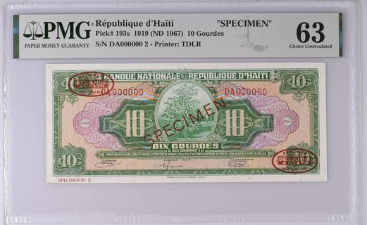 Haiti 10 Gourdes type 1919 | Haiti - The banknote Numizon catalog